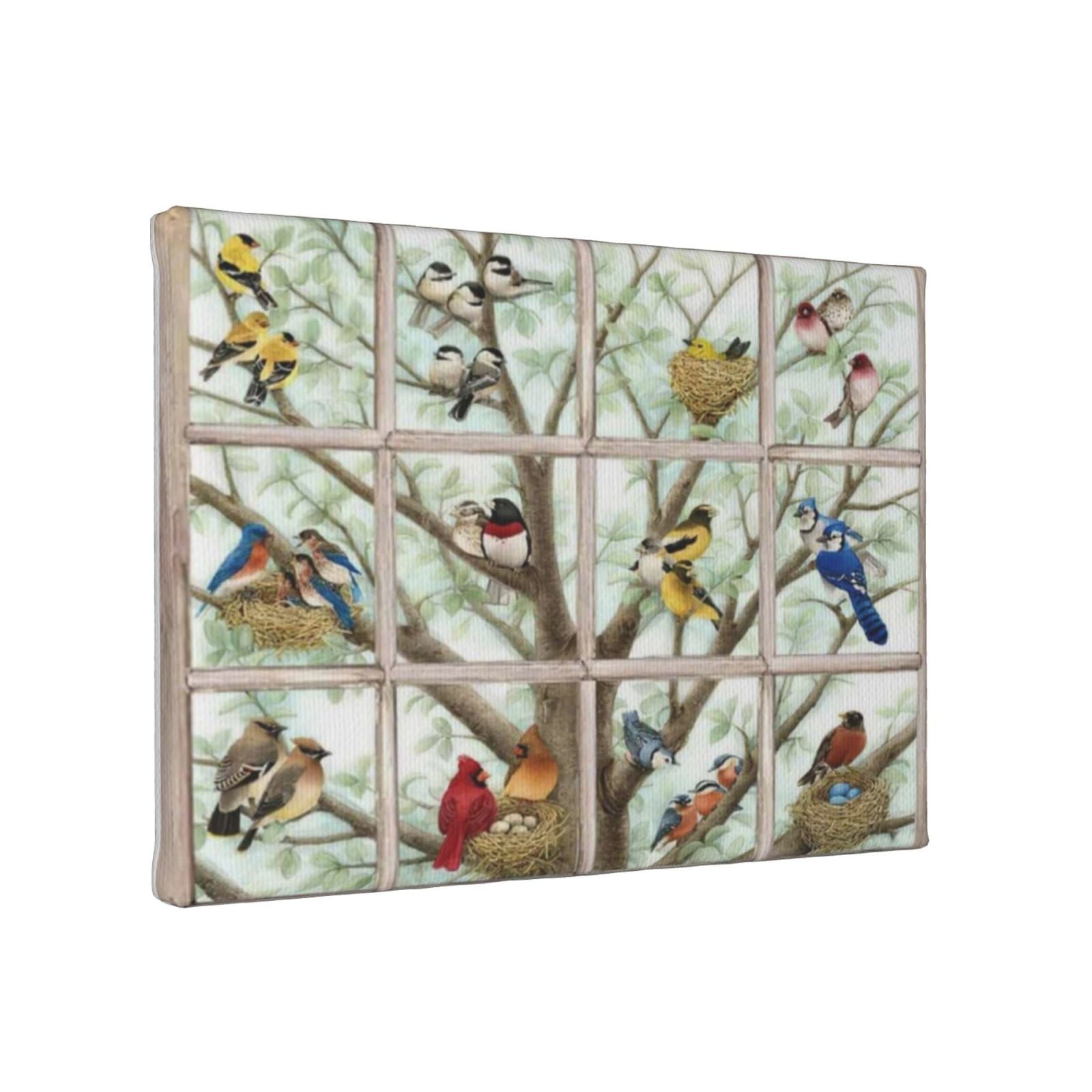 AatoeaX Rustic Birds Wall Art Farmhouse Hummingbirds on Branch Pictures ...