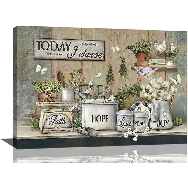 AatoeaX Rustic Kitchen Wall Art Farmhouse Kitchen Pictures Wall Decor ...