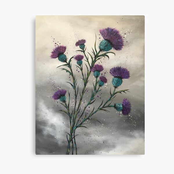 AatoeaX Scottish traditional purple thistle Canvas Print Modern Wall ...