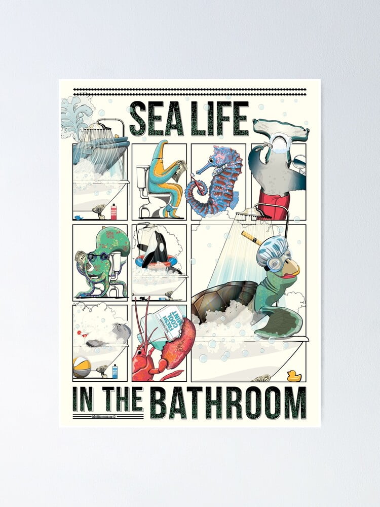 AatoeaX Sea Life in the bathroom Poster Aesthetic Home Decor – Perfect ...