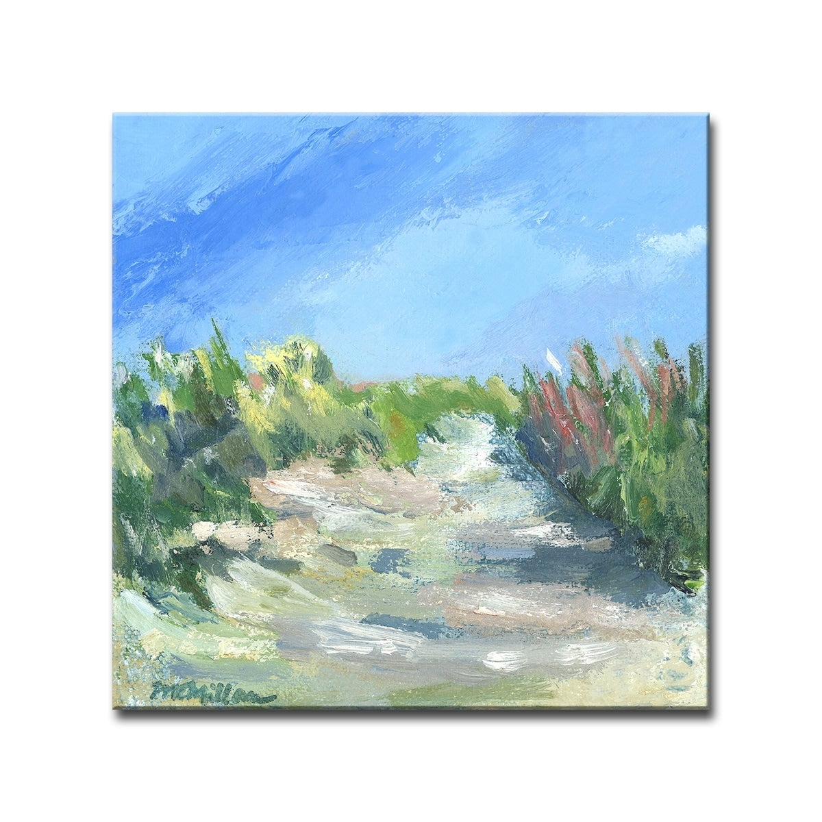AatoeaX Seagrass Walk' Wrapped Canvas Wall Art Modern Wall Art Canvas ...