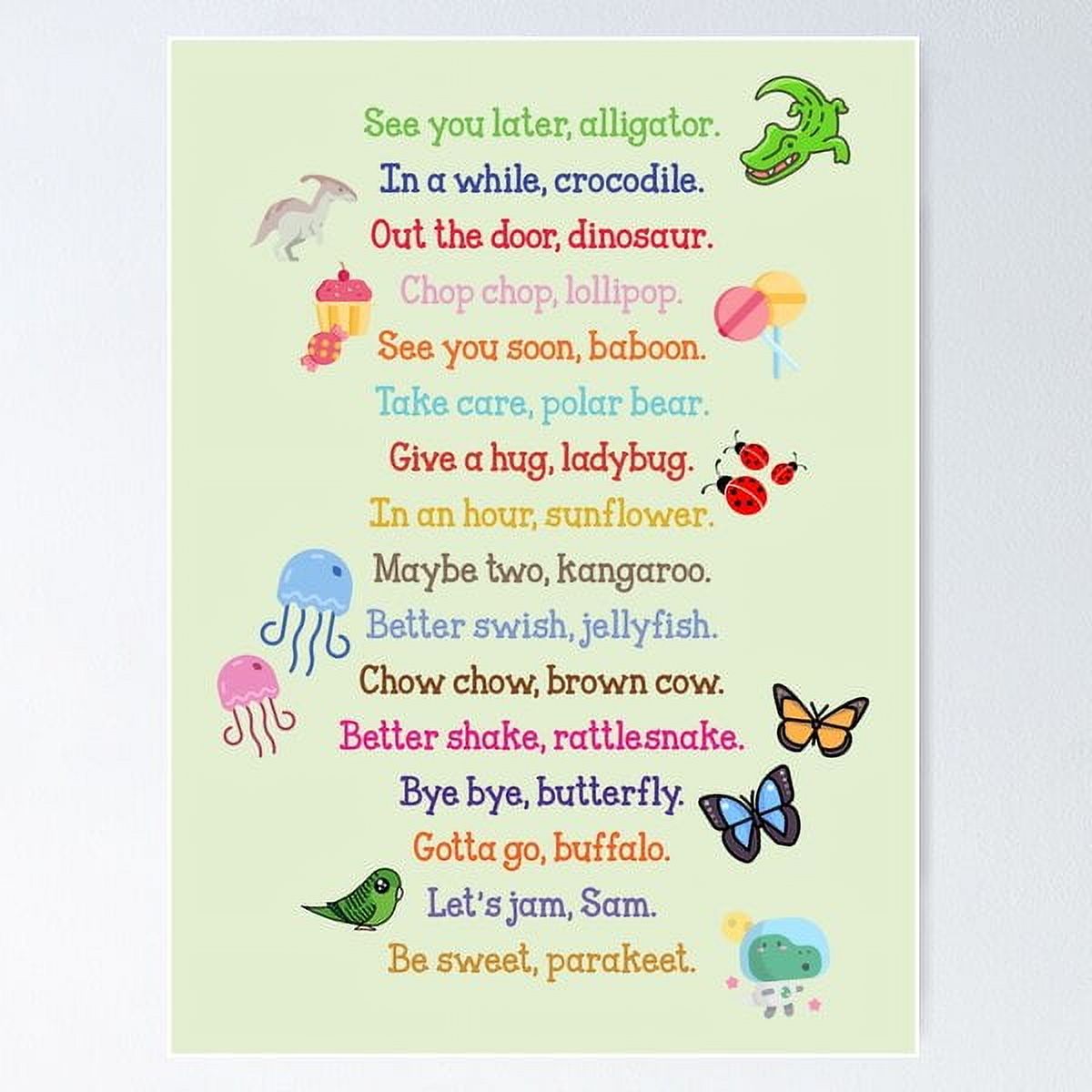 AatoeaX See You Later Alligator PosterAesthetic Home Decor – Perfect ...