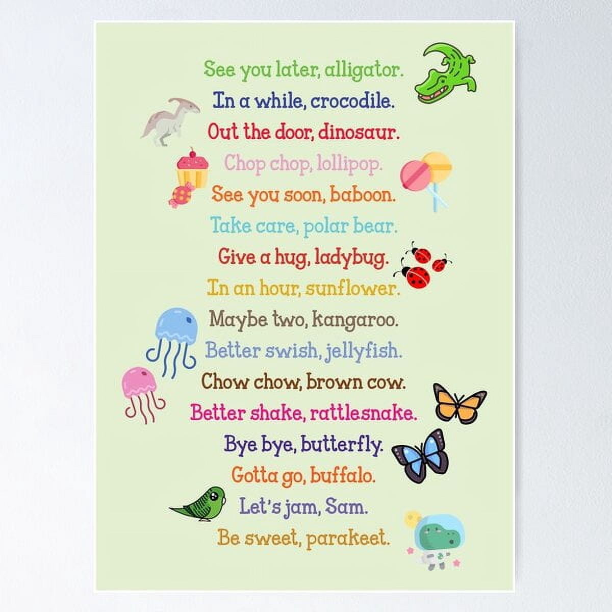 AatoeaX See You Later Alligator PosterAesthetic Home Decor – Perfect ...