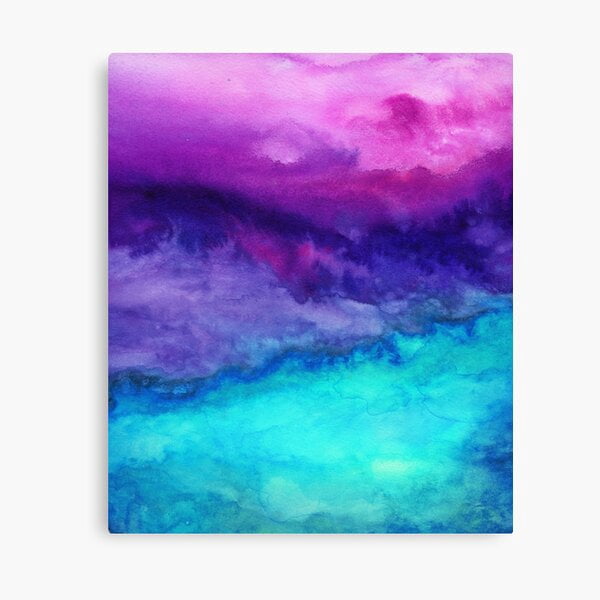 AatoeaX The Sound - Abstract Ombre Watercolor Canvas Print Modern Wall ...