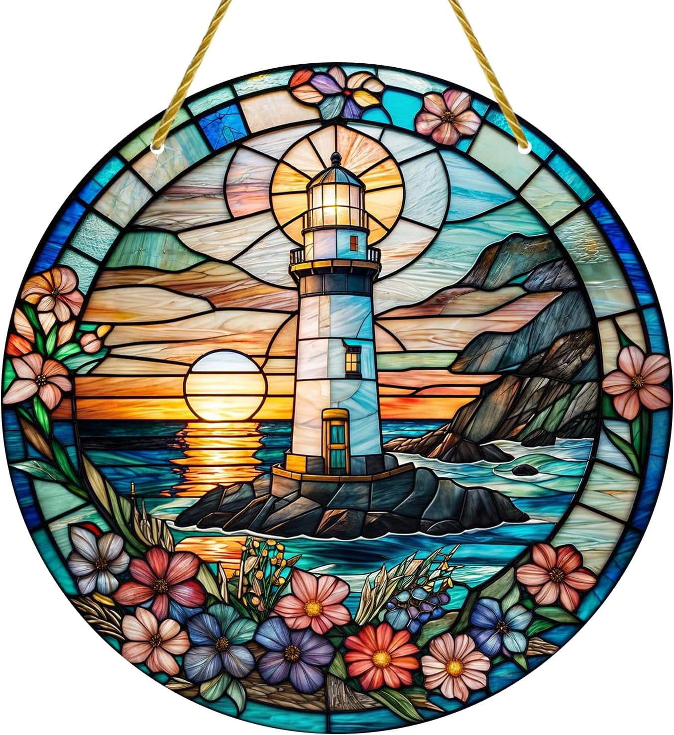 AatoeaX Stunning Lighthouse Acrylic Hanging - Coastal, Sunset - themed ...