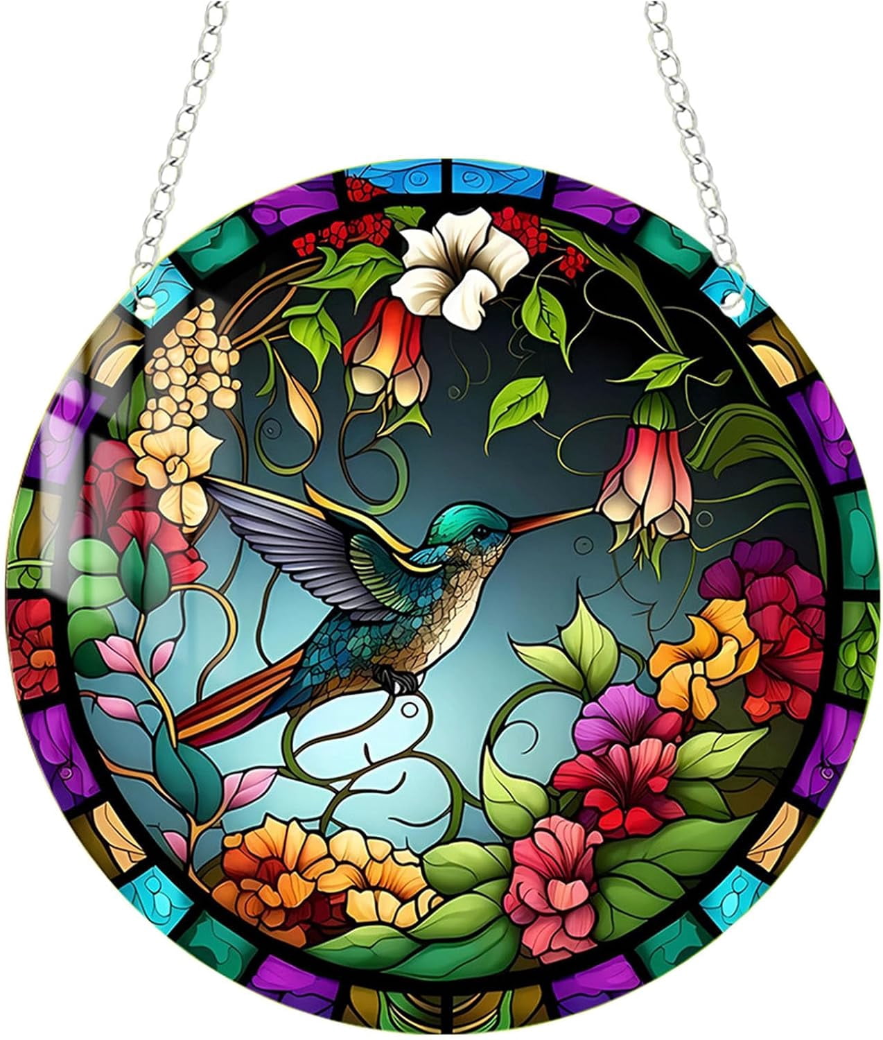 AatoeaX Stylish Hummingbird Window Decor: Intricate Floral Details ...
