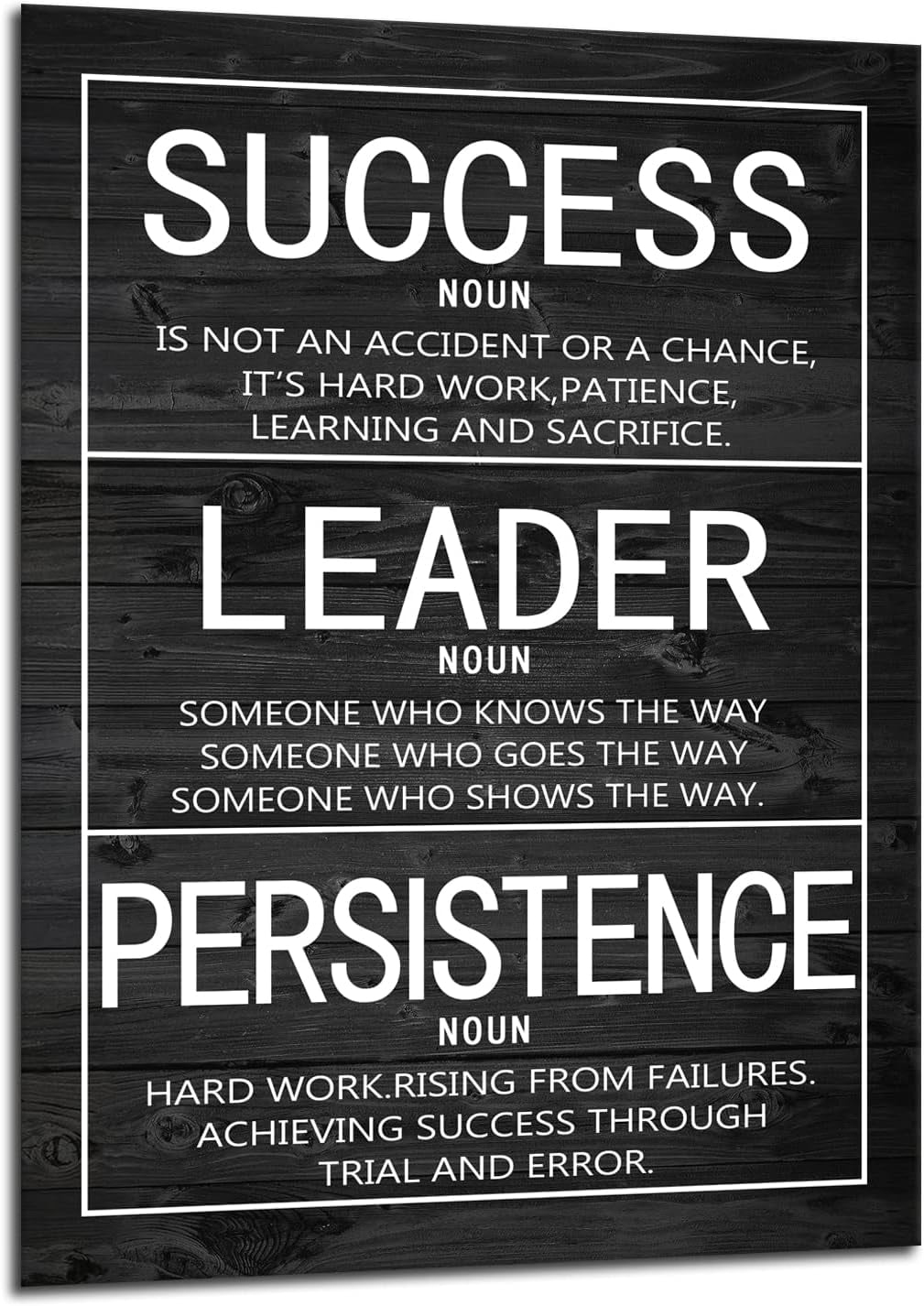 AatoeaX Success Leader Persistence Inspirational Wall Art Motivational ...