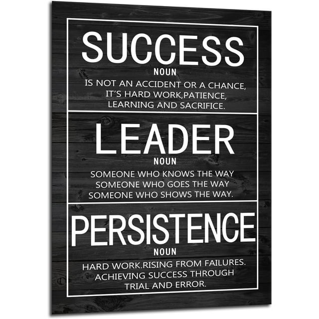 AatoeaX Success Leader Persistence Inspirational Wall Art Motivational ...