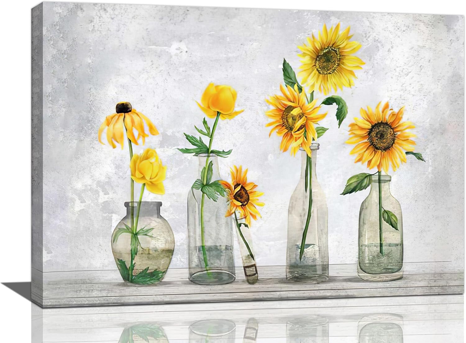 AatoeaX Sunflower Bathroom Wall Art Farmhouse Sunflowers Pictures Wall ...