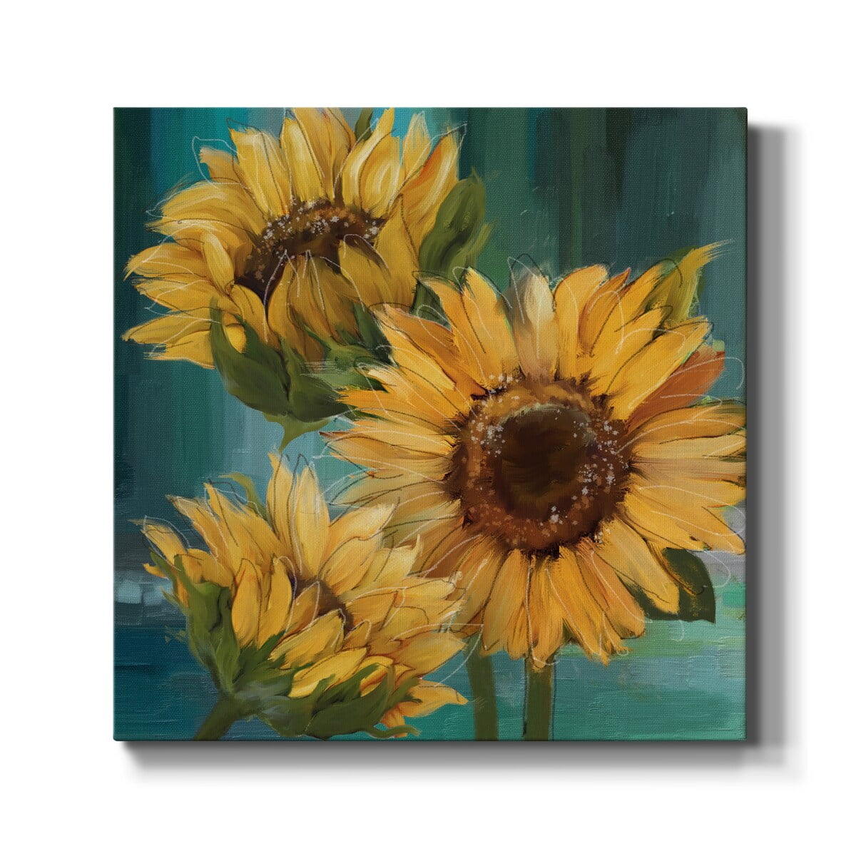 AatoeaX Sunflower I-Premium Gallery Wrapped Canvas - Ready to Hang Modern Wall Art Canvas Poster ...