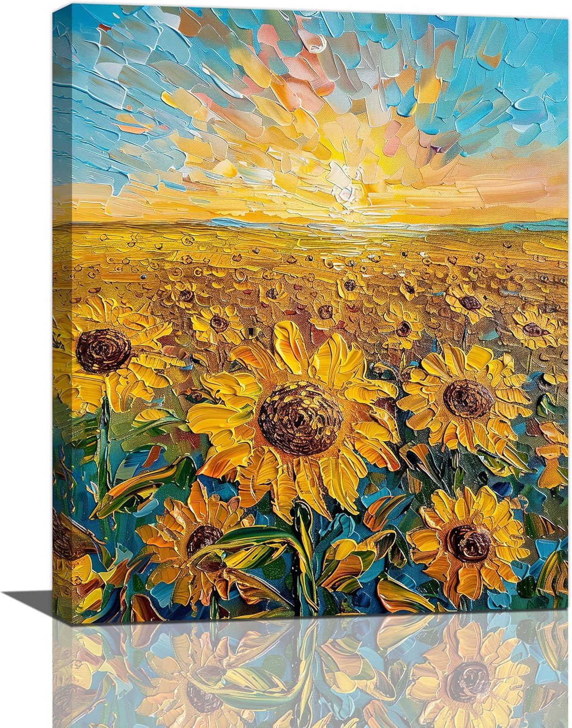 AatoeaX Sunflower Wall Decor Country Sunflower Canvas Pictures Wall Art ...