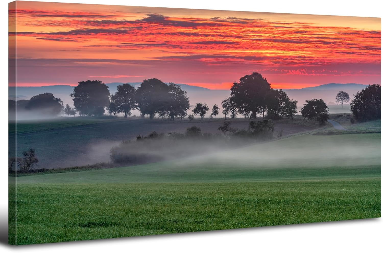 AatoeaX Sunrise Forest Canvas Wall Art Forest Nature Landscape Poster ...