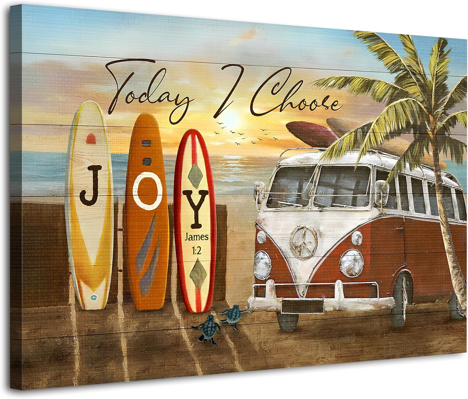 AatoeaX Sunset Coastal Wall Decor Ocean Seascape Canvas Wall Art for ...