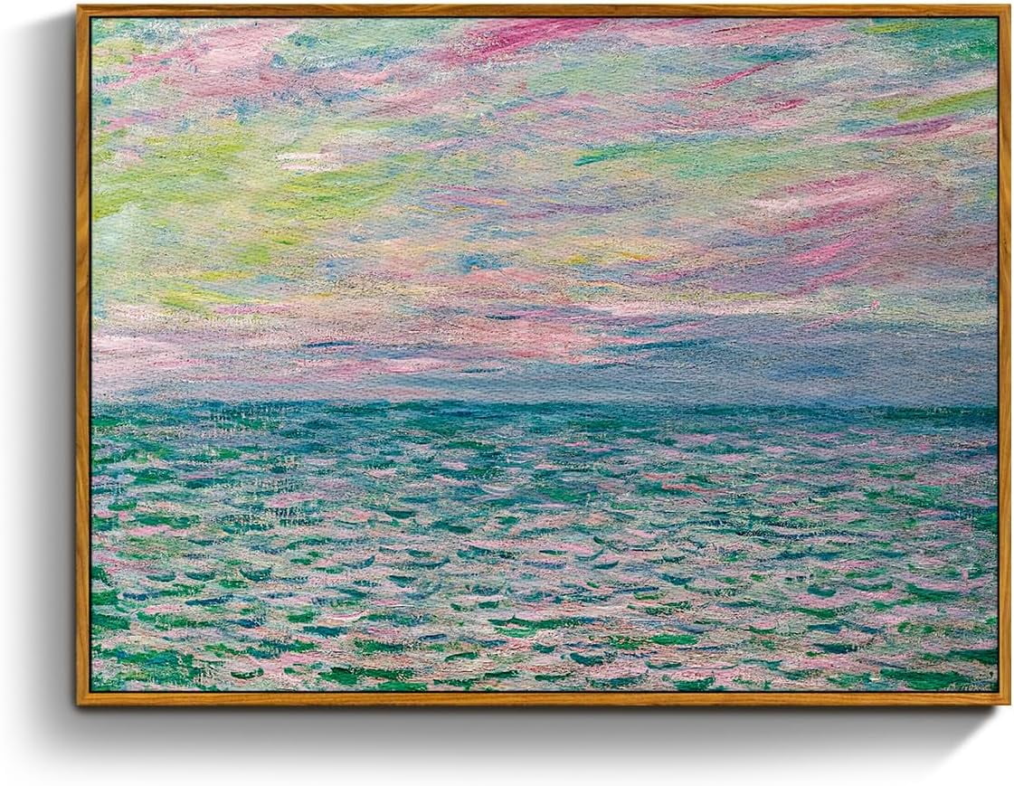 AatoeaX Sunset Wall Art, Ocean Landscape Vintage Wall Decor, Nature ...