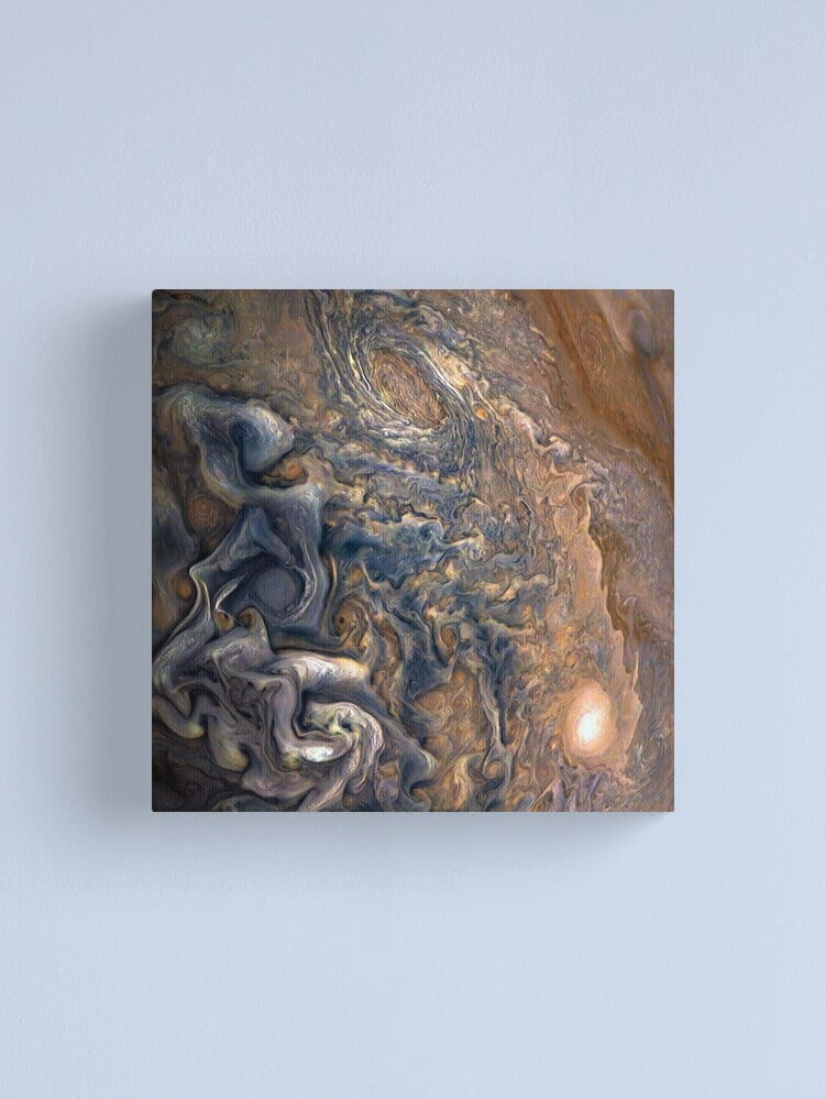 AatoeaX Swirling Clouds of Planet Jupiter Close Up from Juno Cam Canvas ...