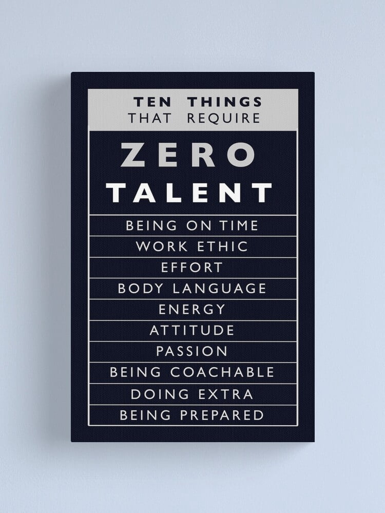 AatoeaX Ten Things That Require Zero Talent Canvas Print Modern Wall ...