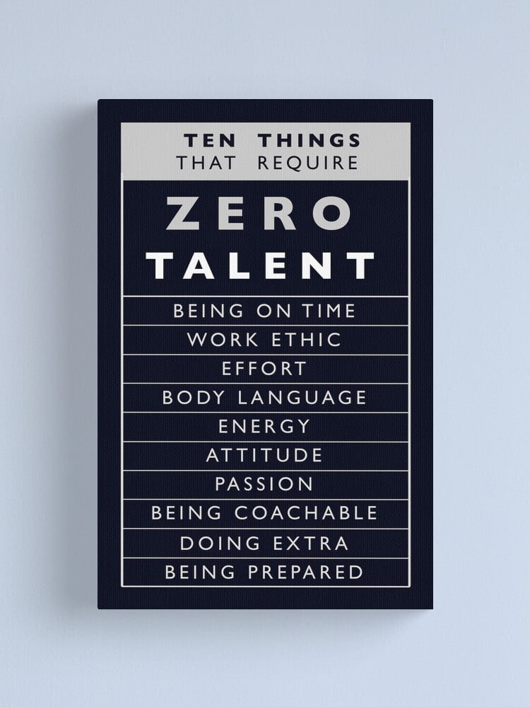 AatoeaX Ten Things That Require Zero Talent Canvas Print Modern Wall Art Canvas Poster ...