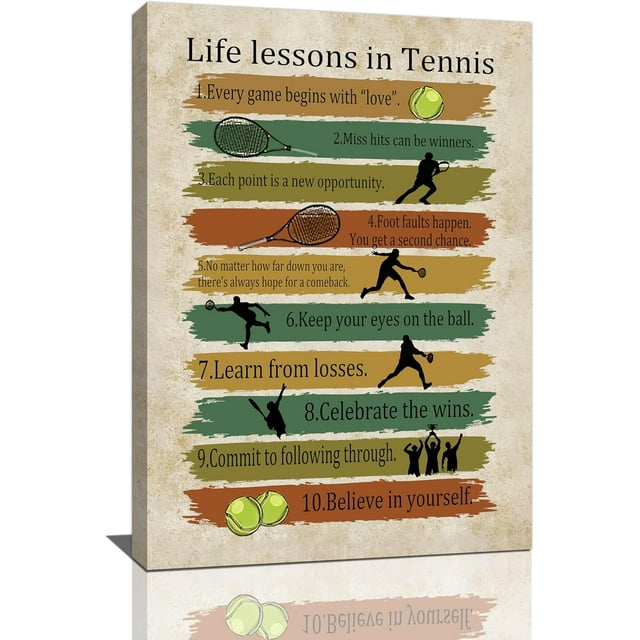 AatoeaX Tennis Wall Art Sport Inspirational Pictures Wall Decor ...