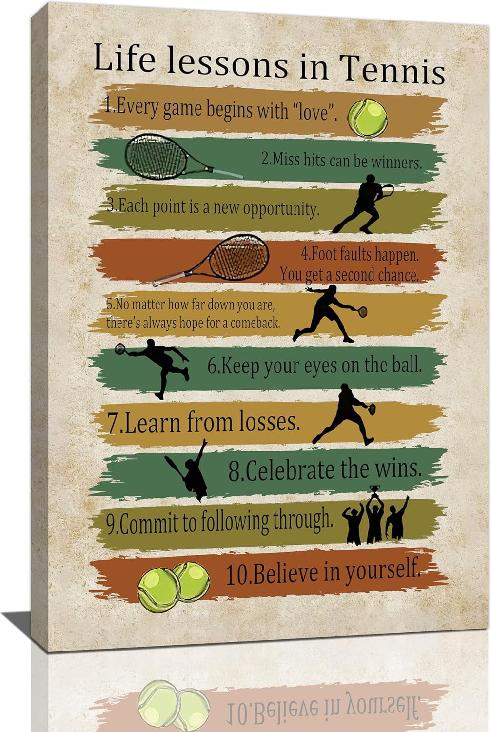 AatoeaX Tennis Wall Art Sport Inspirational Pictures Wall Decor ...