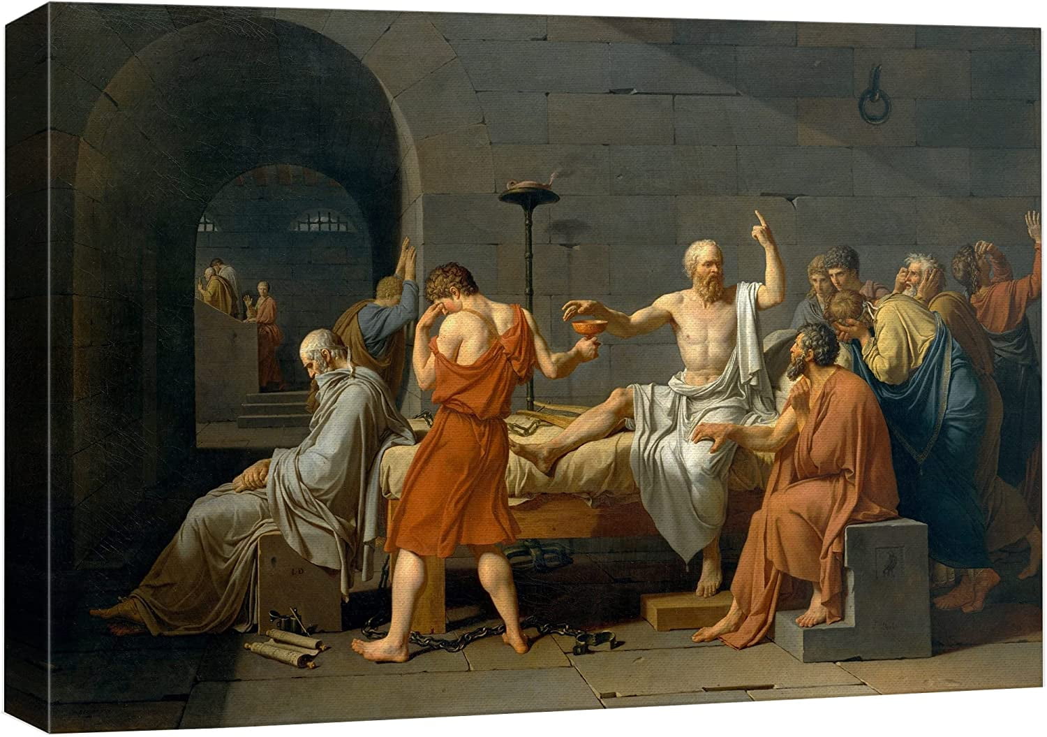 AatoeaX The Death of Socrates by Jacques-Louis David Canvas Print Wall ...