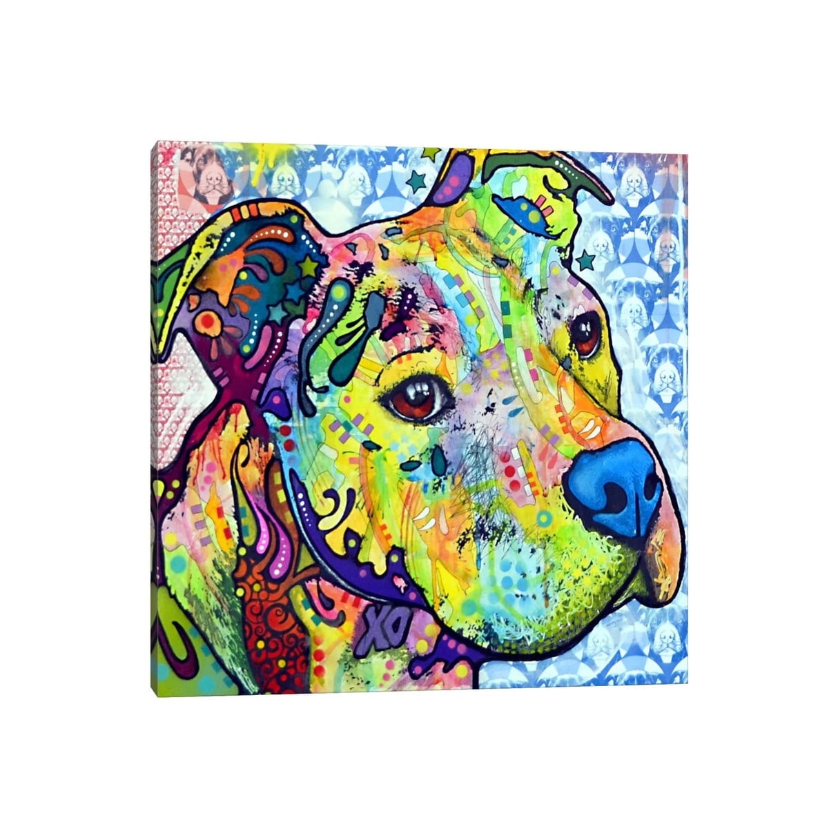 AatoeaX "Thoughtful Pit Bull This Years I" Canvas Print Modern Wall Art ...