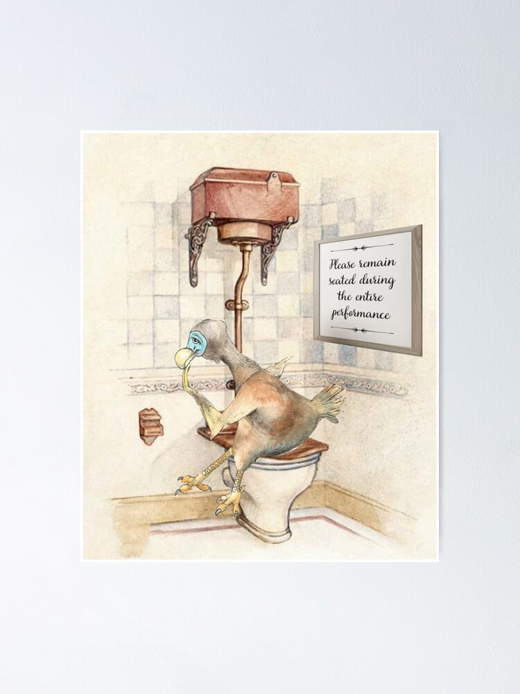 AatoeaX Toilet manners with the Dodo Poster Aesthetic Home Decor – Perfect for Gallery Walls or ...