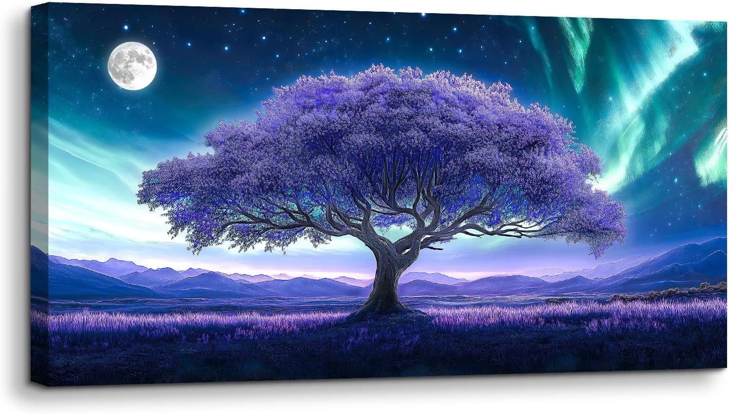 AatoeaX Tree of Life Wall Art for Living Room, Purple Tree Art Prints ...