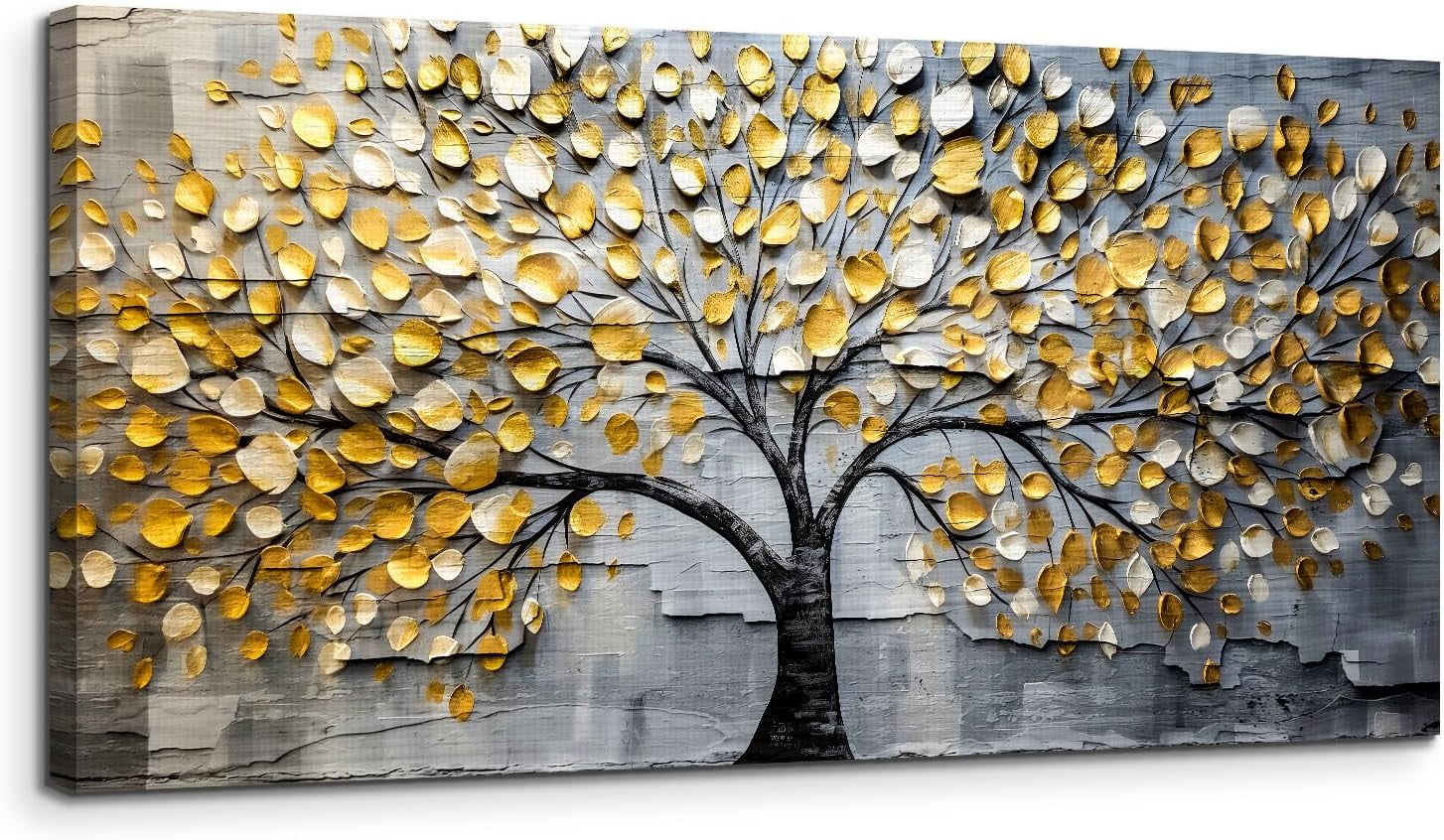 AatoeaX Tree of Life Wall Art, Neutral Golden Tree Canvas Art Prints ...