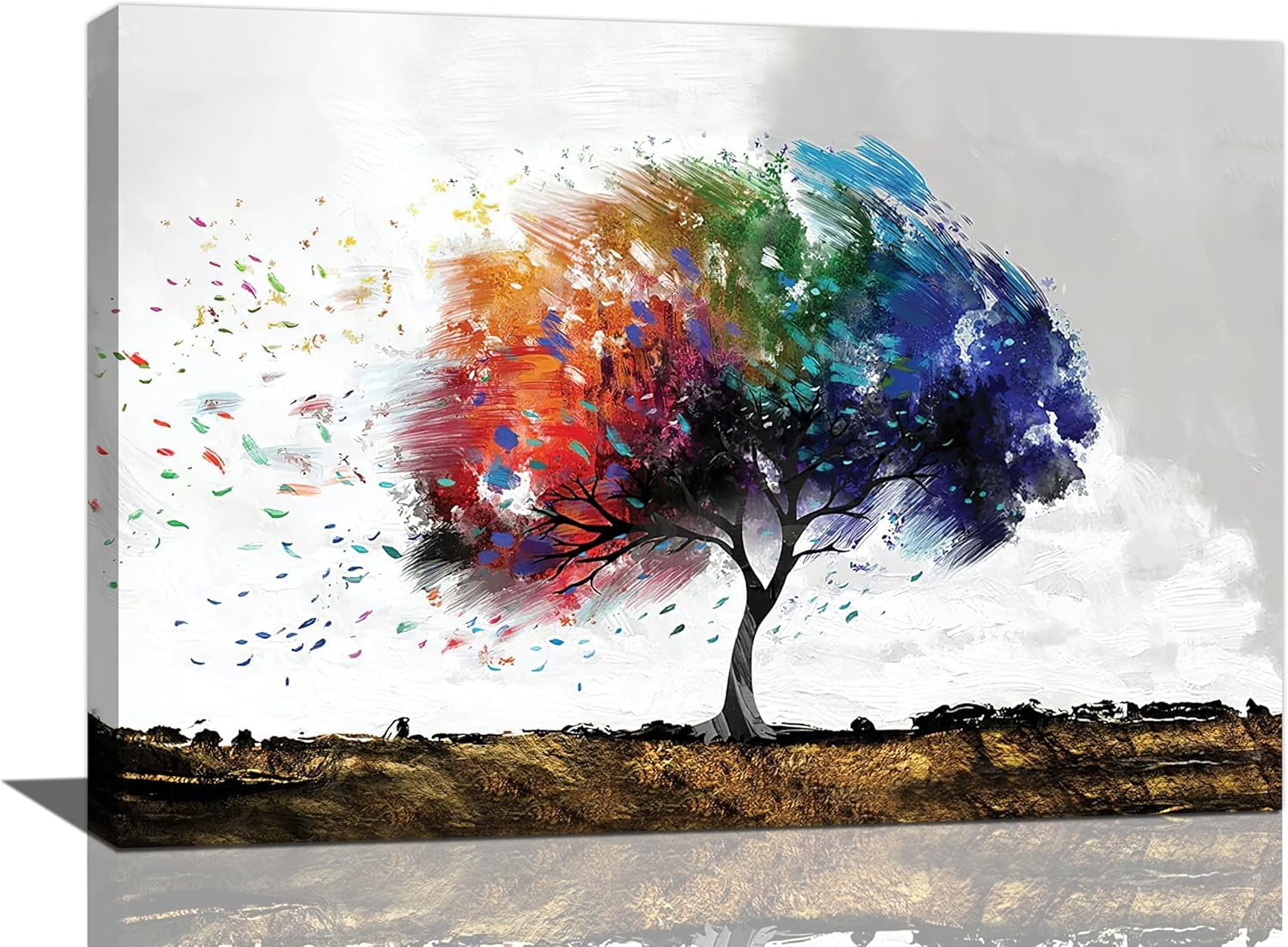 AatoeaX Tree Of Life Wall Art Colorful Tree Pictures Wall Decor Canvas ...