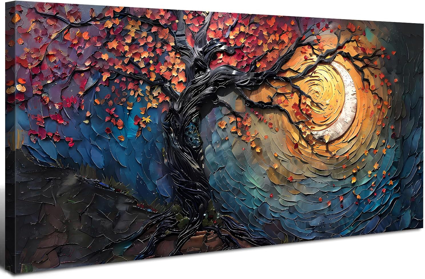 AatoeaX Tree Wall Art Abstract Blooming Flowers Canvas Prints Picture ...