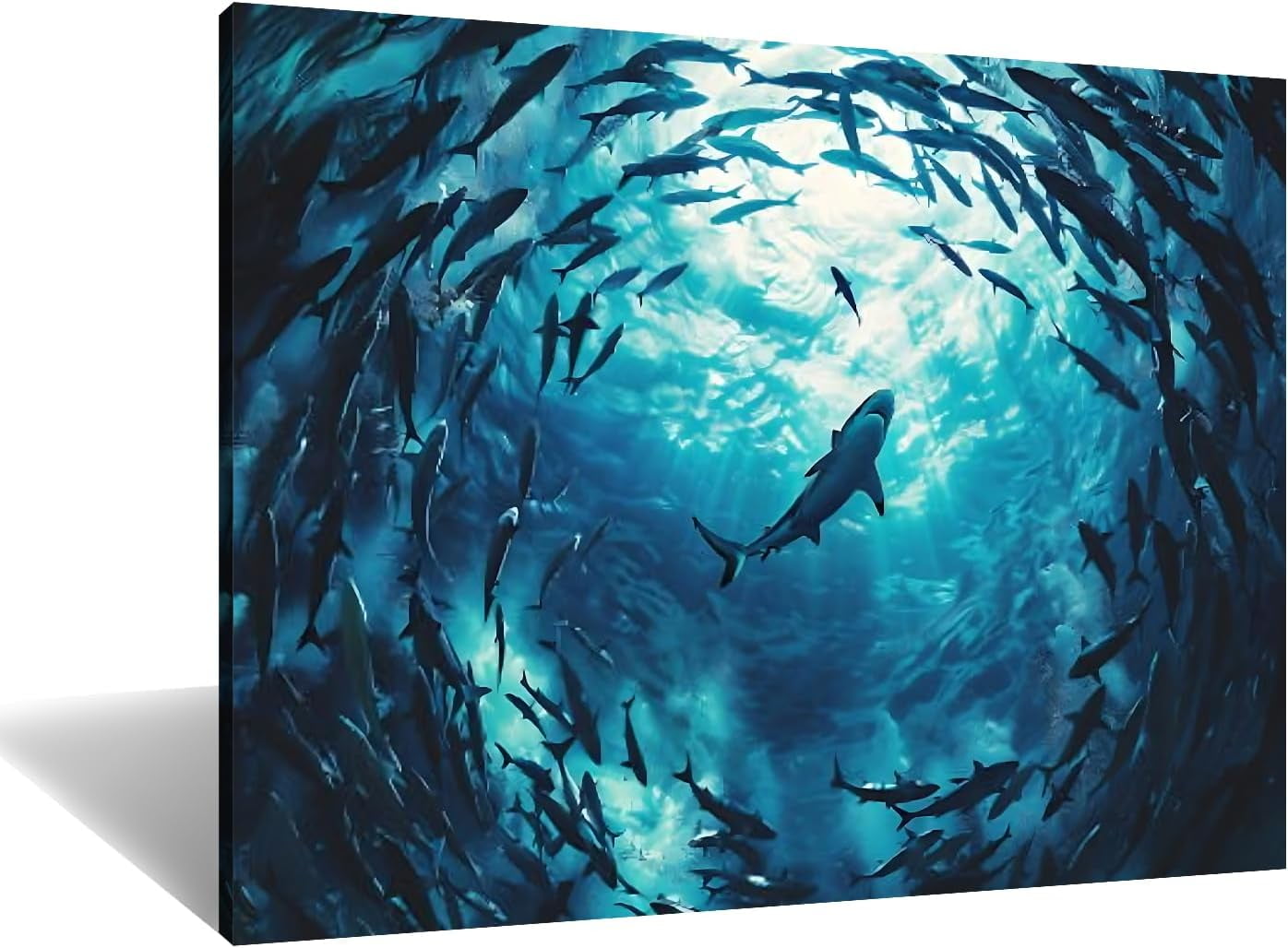 AatoeaX Undersea Animal Canvas Size Poster Wall Art Unique Shark ...