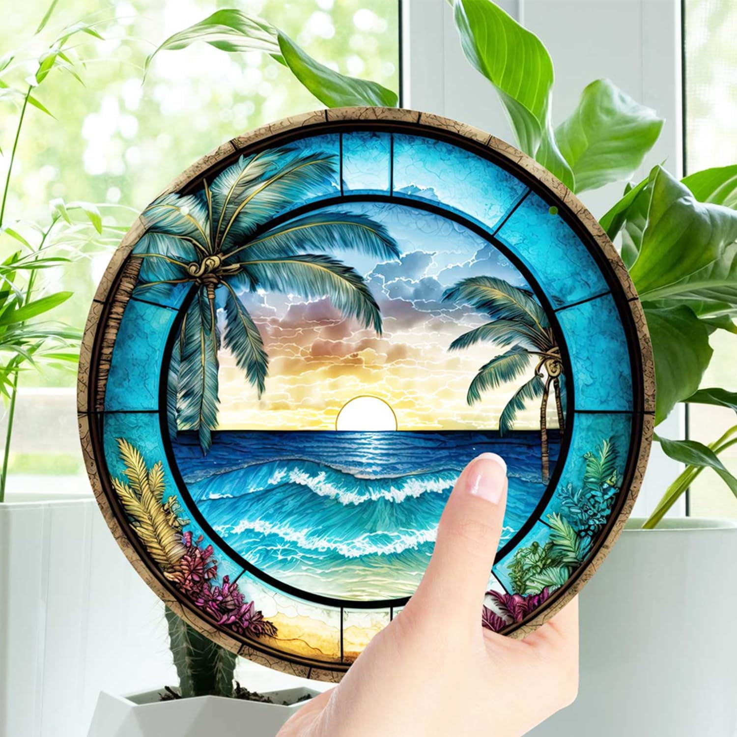 AatoeaX Unique Transparent Acrylic Beach Sunset Window Decor - Serene ...