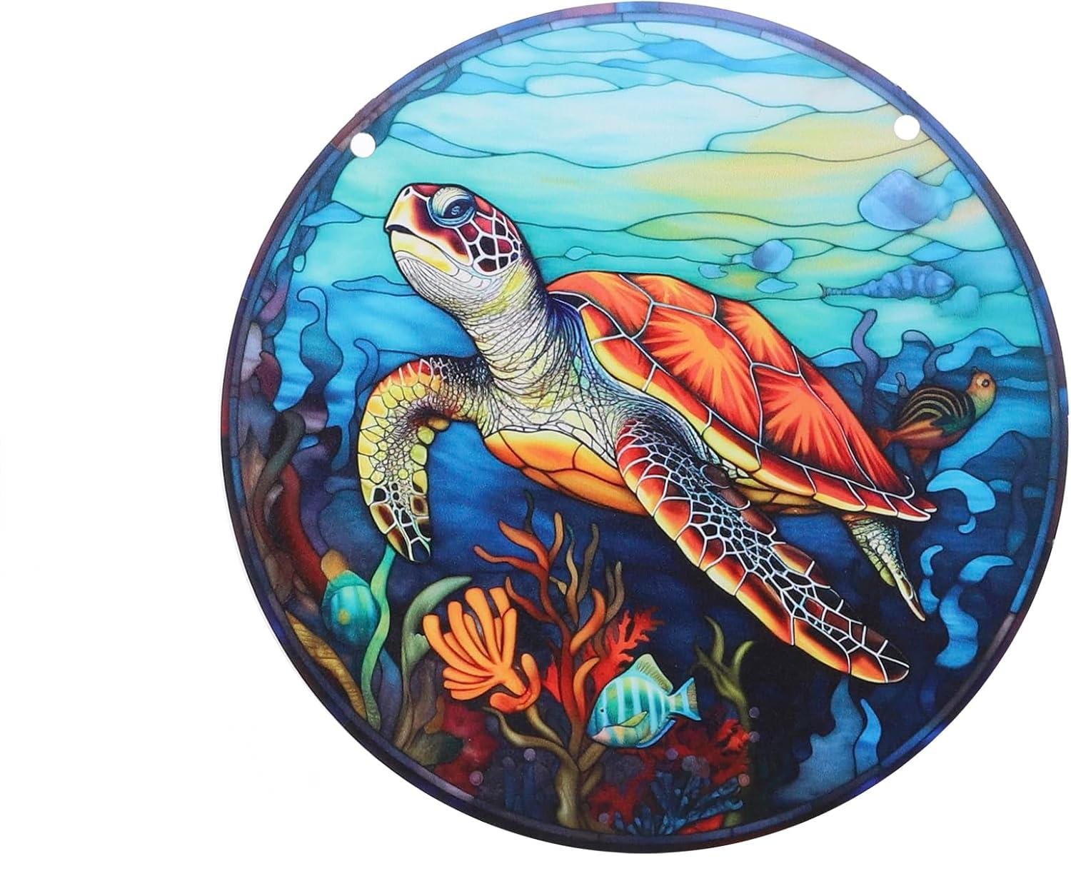 AatoeaX Unique Transparent Acrylic Sea Turtle Window Decor - Oceanic ...