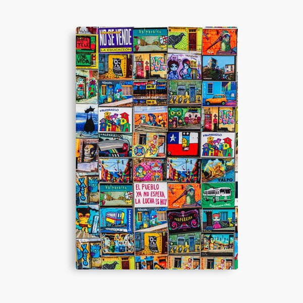 AatoeaX Valparaiso Chile Postcards Canvas Print Modern Wall Art Canvas ...