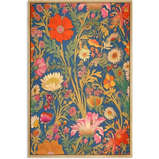 AatoeaX Vintage Boho Floral Wall Art Colorful Floral Flower Pictures ...