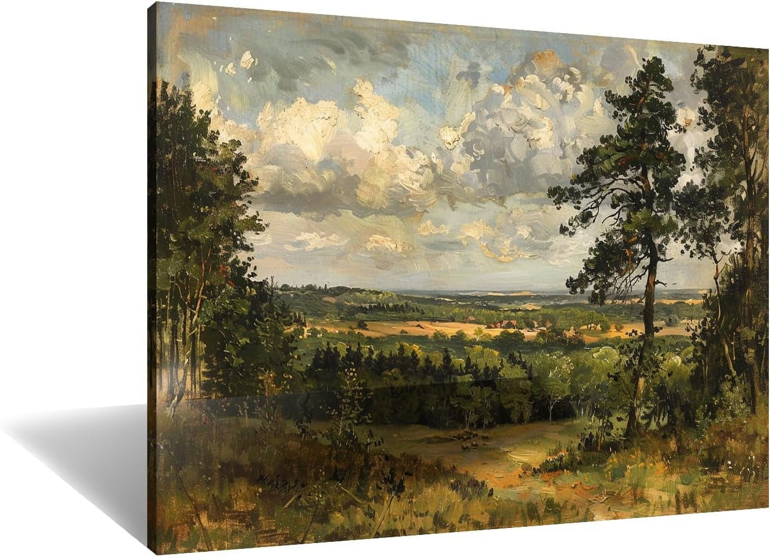 AatoeaX Vintage Canvas Poster Wall Art Countryside Landscape Picture ...