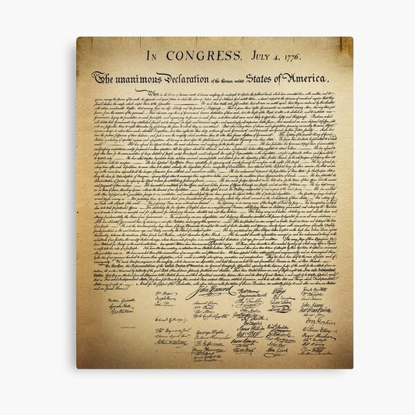 AatoeaX Vintage Declaration of Independence Canvas Print Modern Wall ...