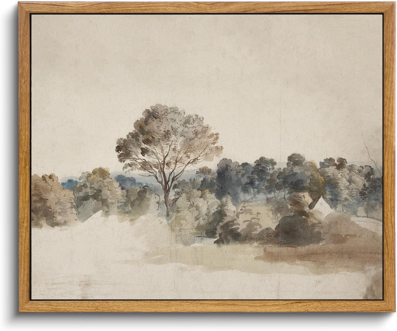 AatoeaX Vintage Neutral Wall Art Prints, Antique Rustic Muted Landscape ...