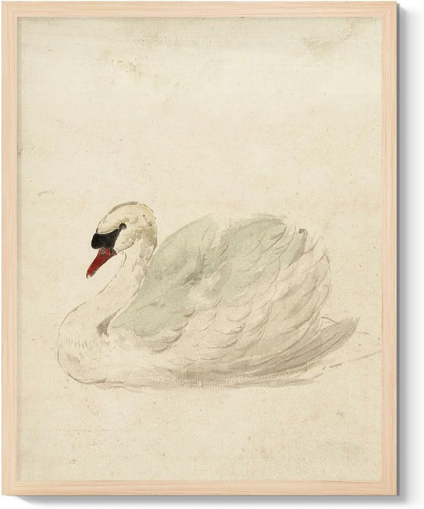 AatoeaX Vintage Swan Wall Art White Swan Canvas Art Prints Nature ...