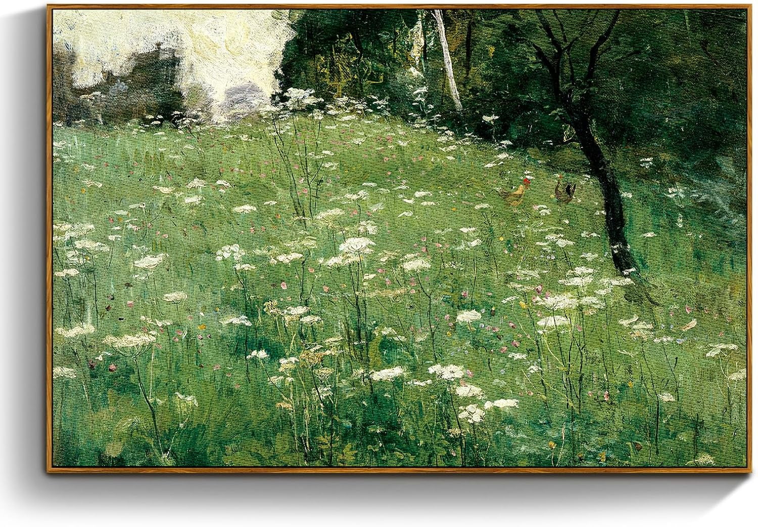 AatoeaX Vintage Wall Art, Meadow Wildflower Landscape Canvas Painting ...