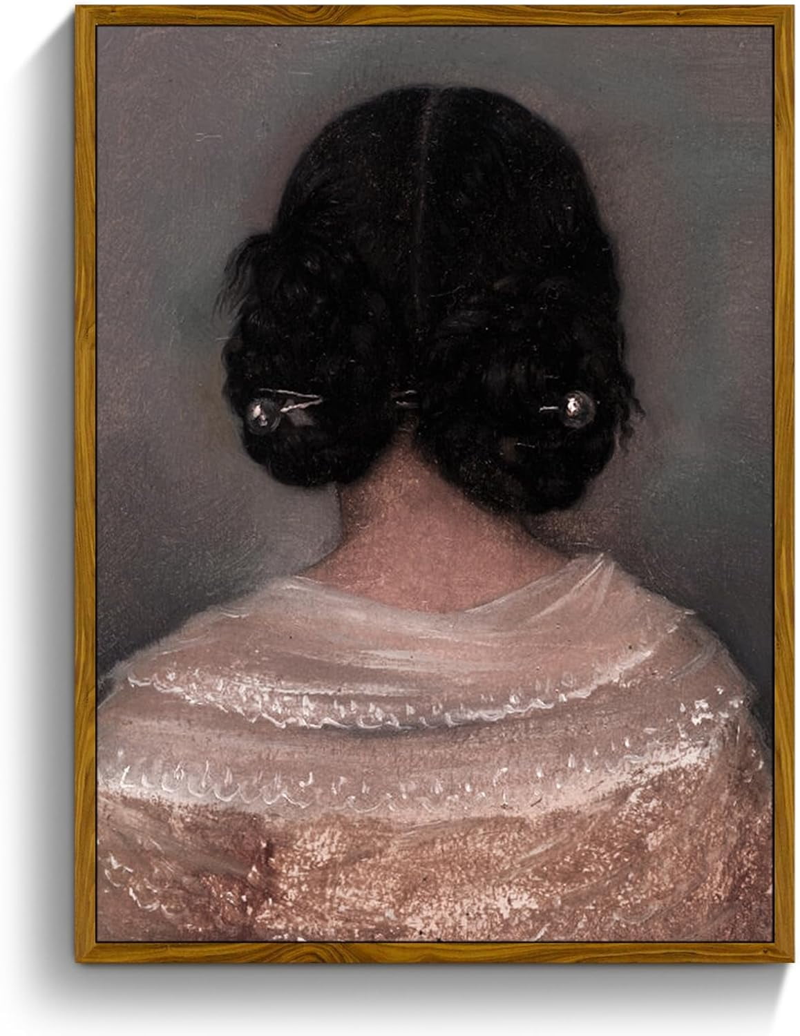 AatoeaX Vintage Wall Art, Woman Back Portrait Canvas Painting, Elegant ...