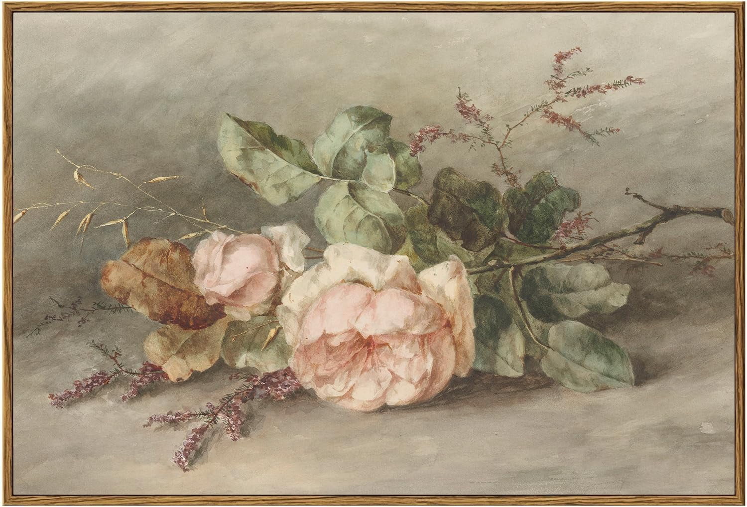 AatoeaX Vintage Wall Decor Prints, Retro Still Life Flower Canvas Wall ...