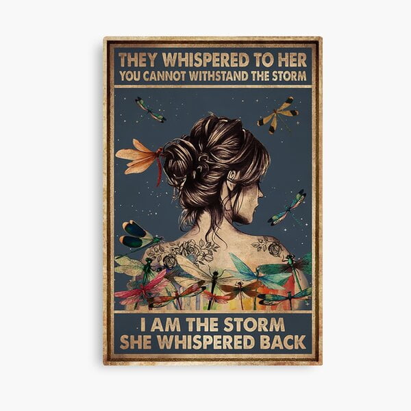 AatoeaX Vintage They Whispered To Her, I Am The Storm She Whispered ...
