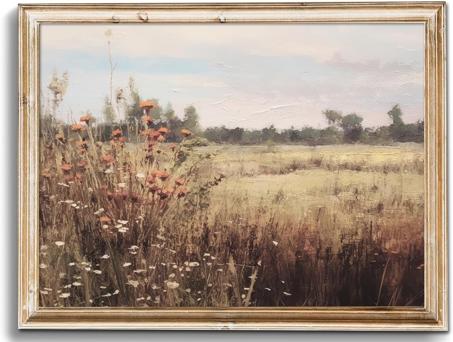 AatoeaX Vintage Wildflowers Wall Art for Bedroom Decor, Rustic ...