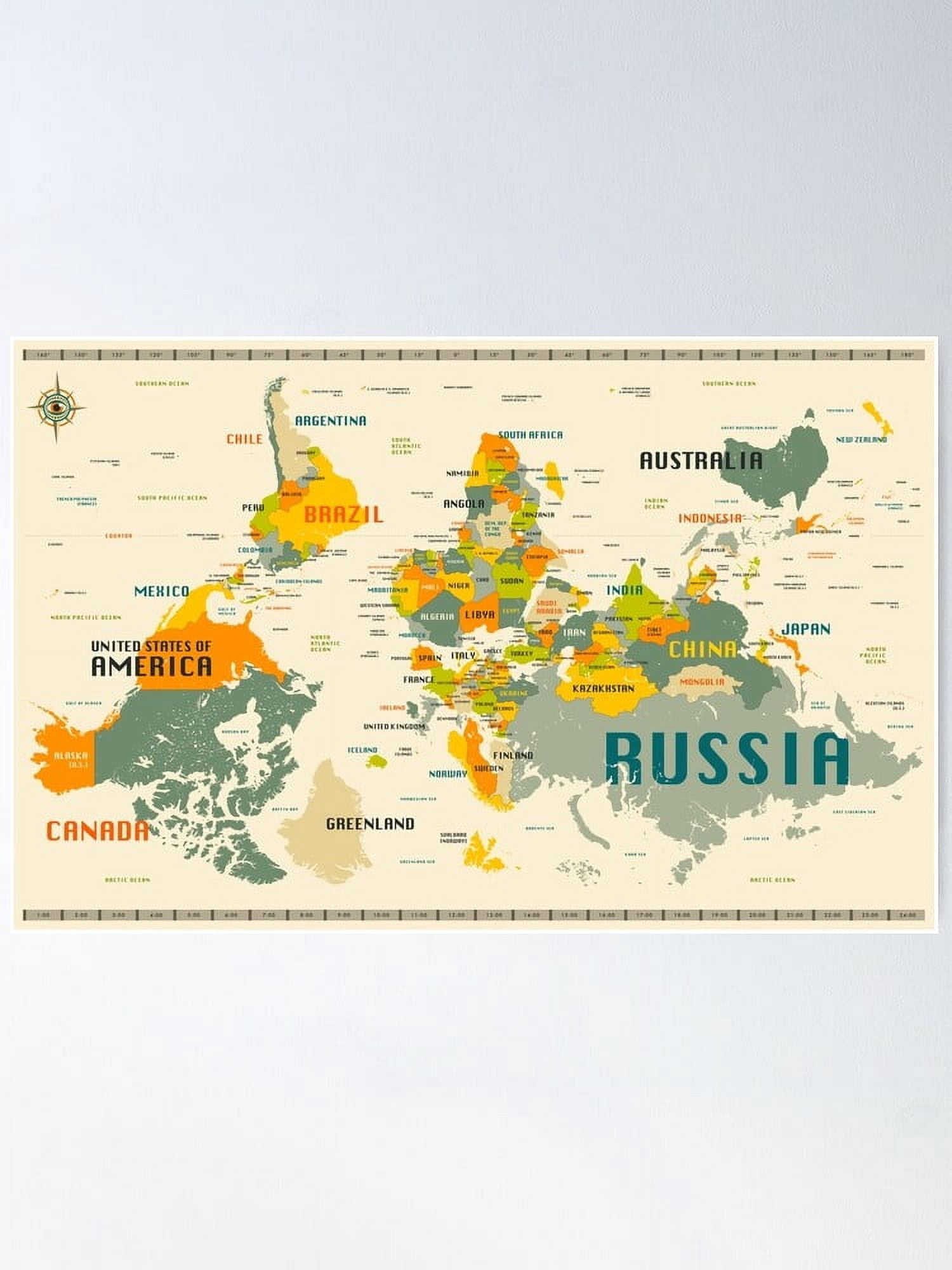 AatoeaX WORLD MAP Poster Aesthetic Home Decor – Perfect for Gallery ...