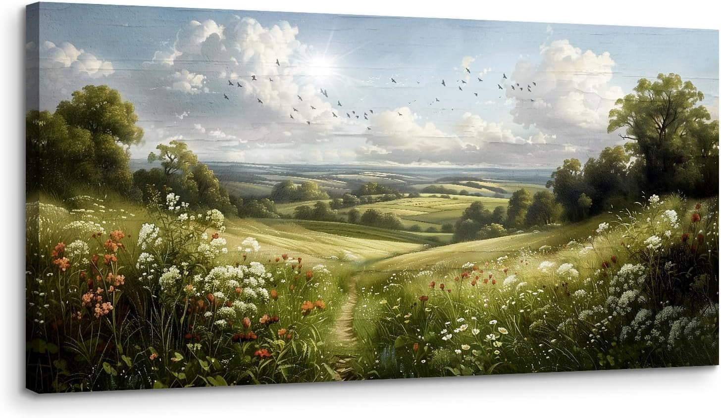AatoeaX Wall Art for Living Room, Hillside Landscape Nature Wall Decor ...