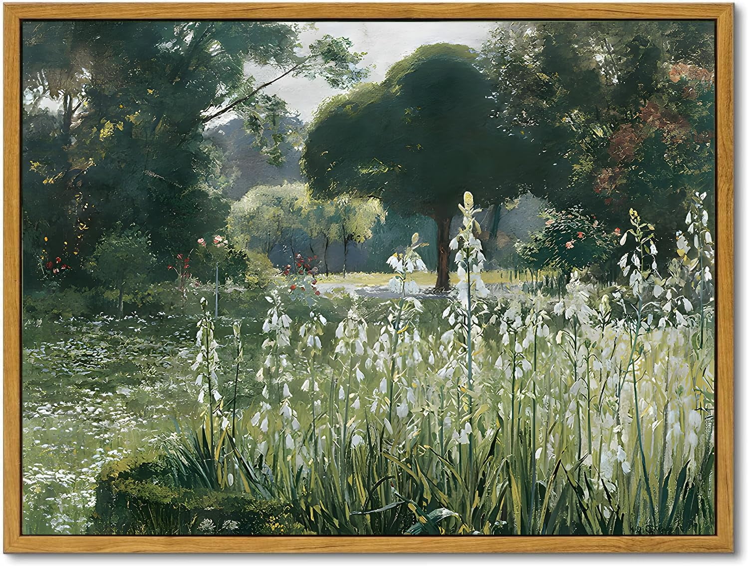 AatoeaX Wall Art Vintage Decor, Vintage Meadow with Flowers Oil ...