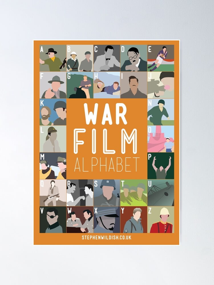 AatoeaX War Film Alphabet Poster Modern Wall Art Canvas Poster ...