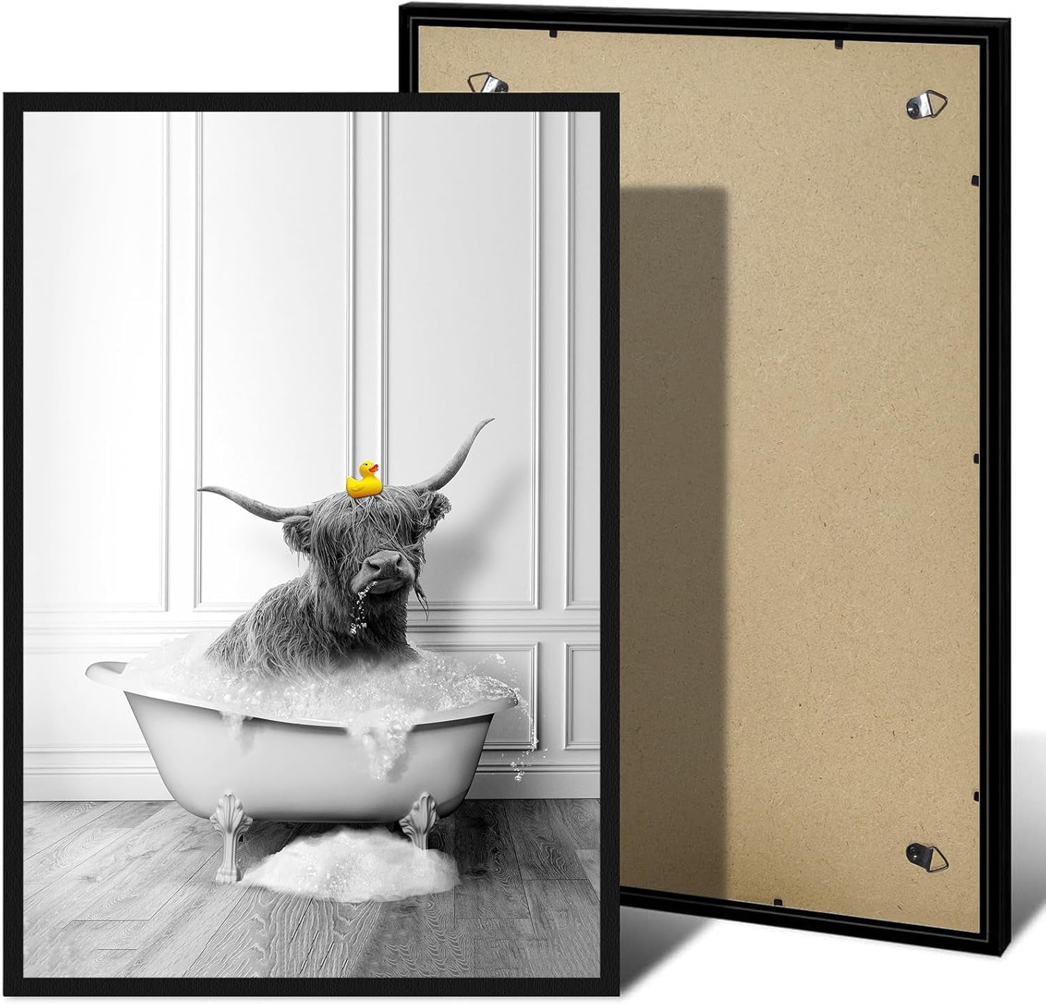 AatoeaX West Highland White Terrier on Toilet Black bathroom wall decor ...