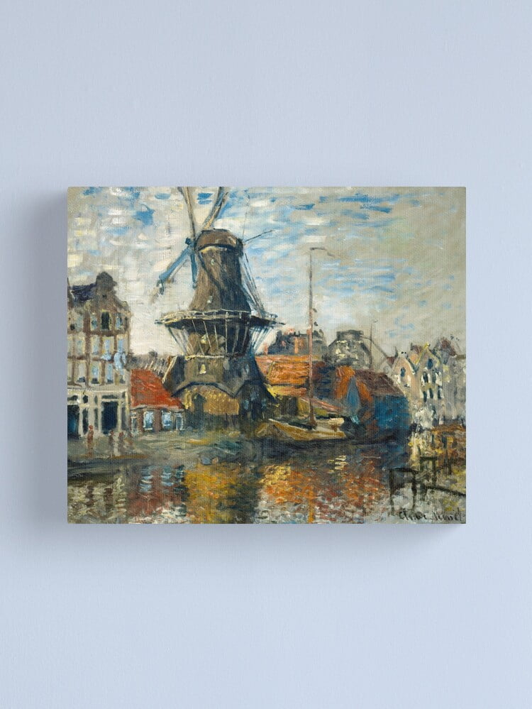 AatoeaX The Windmill at Amsterdam by Claude Monet Canvas Print Modern ...